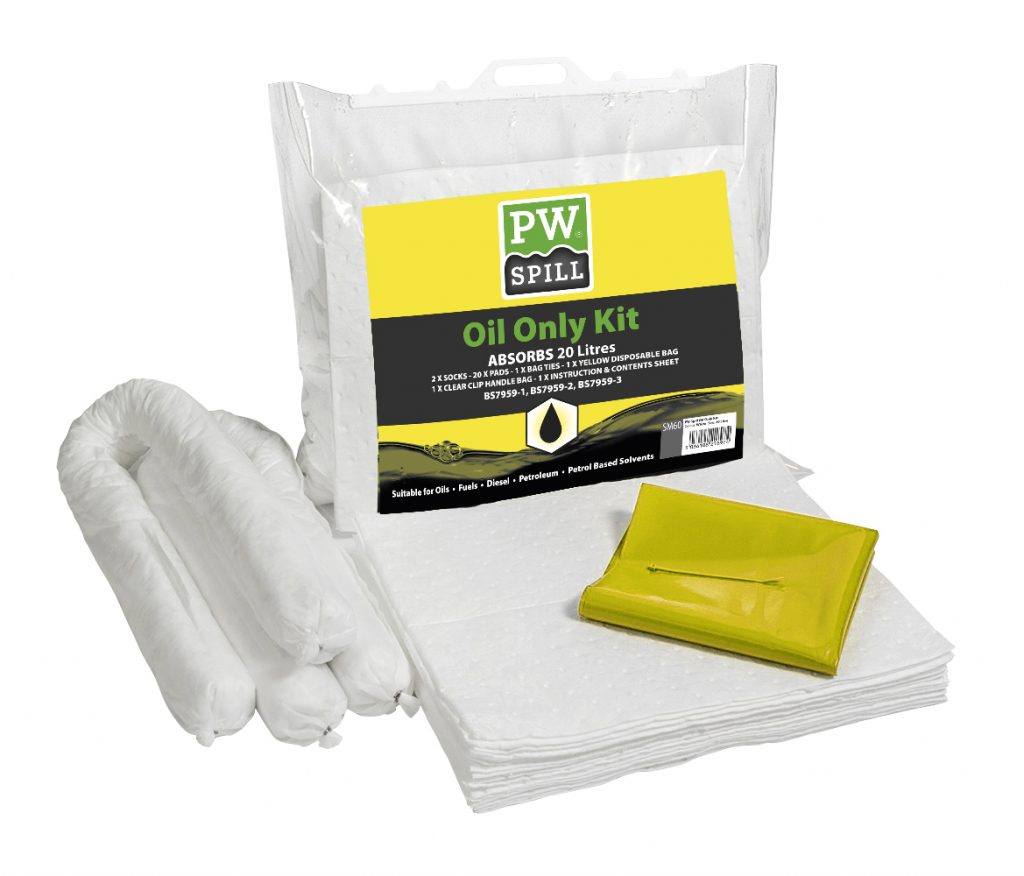 Kit Absorbant 20 Litres Hydrocarbures uniquement - laboutiquedespros.com